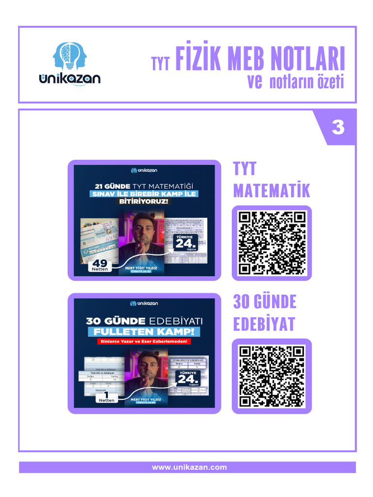 TYT Fizik MEB Not Özetleri 3 - 250325 - 232718 | PDF