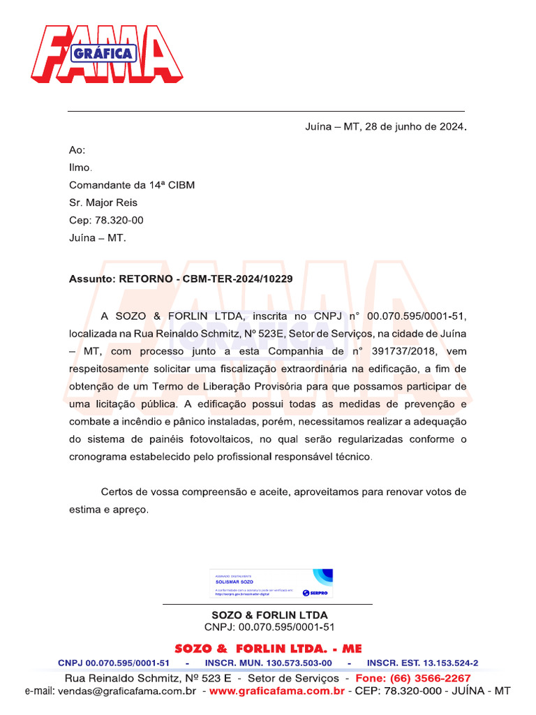 Oficio Assinado | PDF