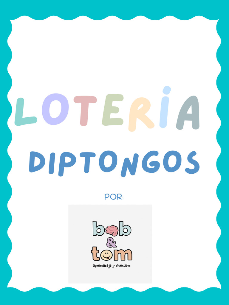 Lotería de Diptongos | PDF