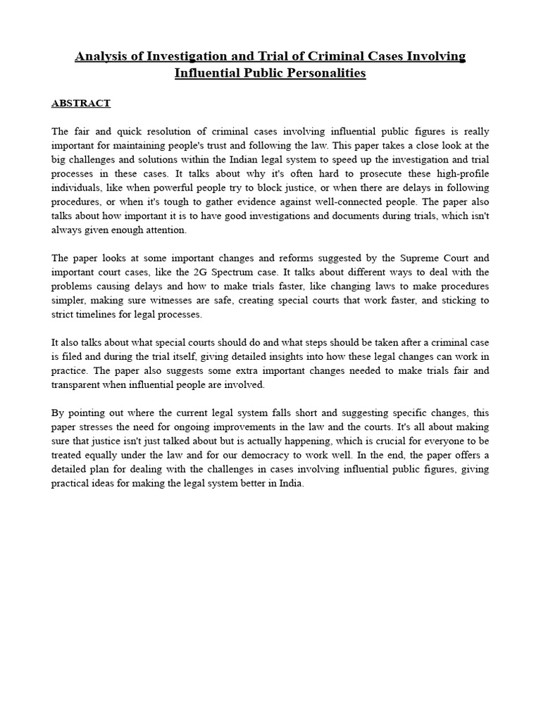 Challenges in High-Profile Criminal Trials | PDF | Prosecutor | Police
