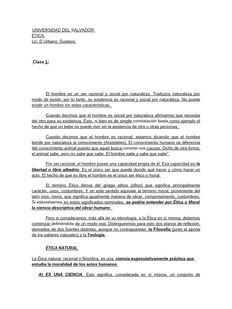 Resumen Clase 1 y Actividad | PDF | Conocimiento | Moralidad