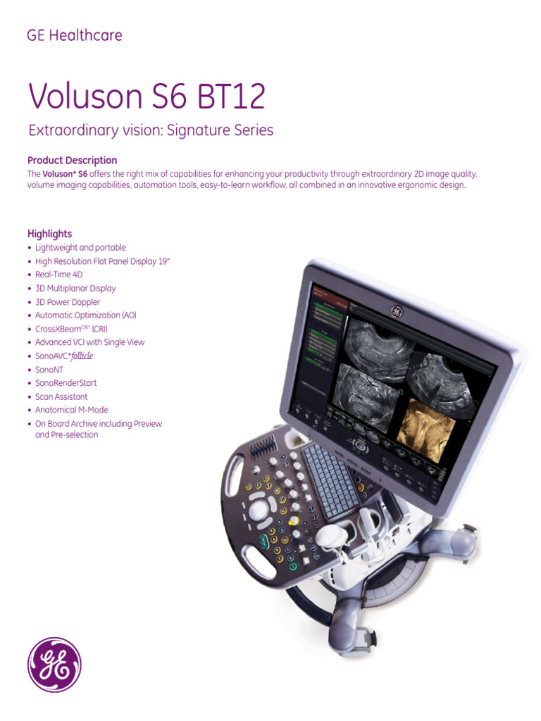 Voluson S6 Ultrasound Machine Overview | PDF | Computer Monitor ...