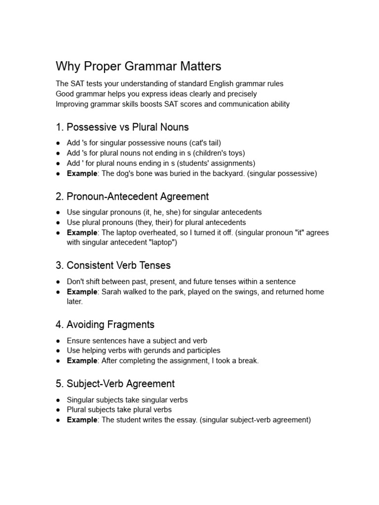 Downloadable Grammar Cheat Sheet | PDF | Verb | Grammatical Number