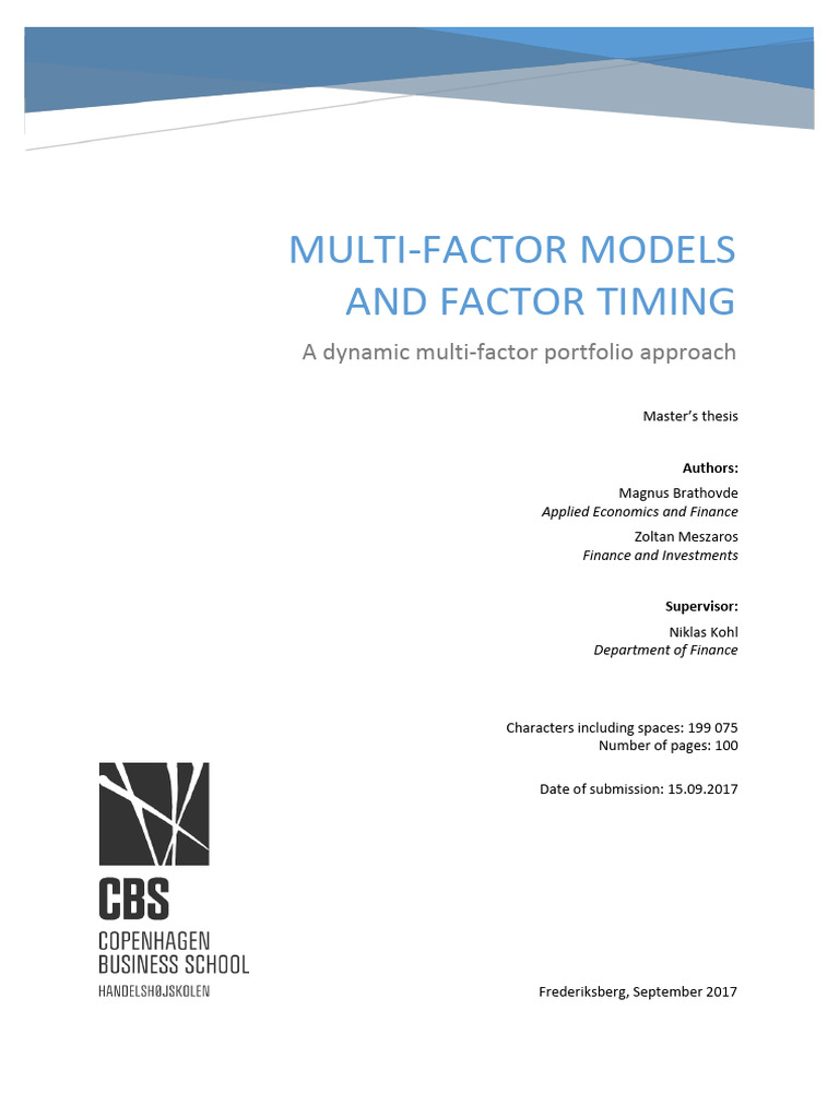 CBS-Multifactor_Models-Factor_Timing | PDF | Modern Portfolio Theory ...