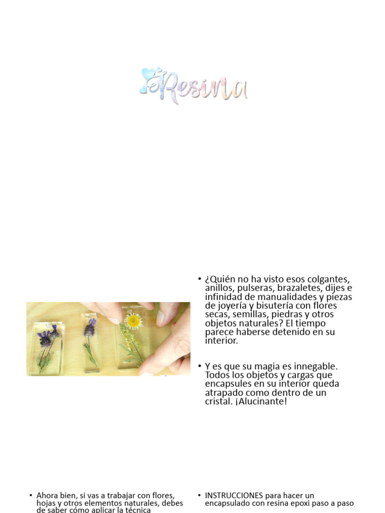 Cómo encapsular flores en resina epoxi | PDF | Epoxy