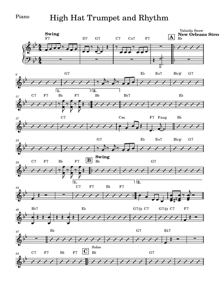 High Hat Trumpet and Rhythm-Parts | PDF