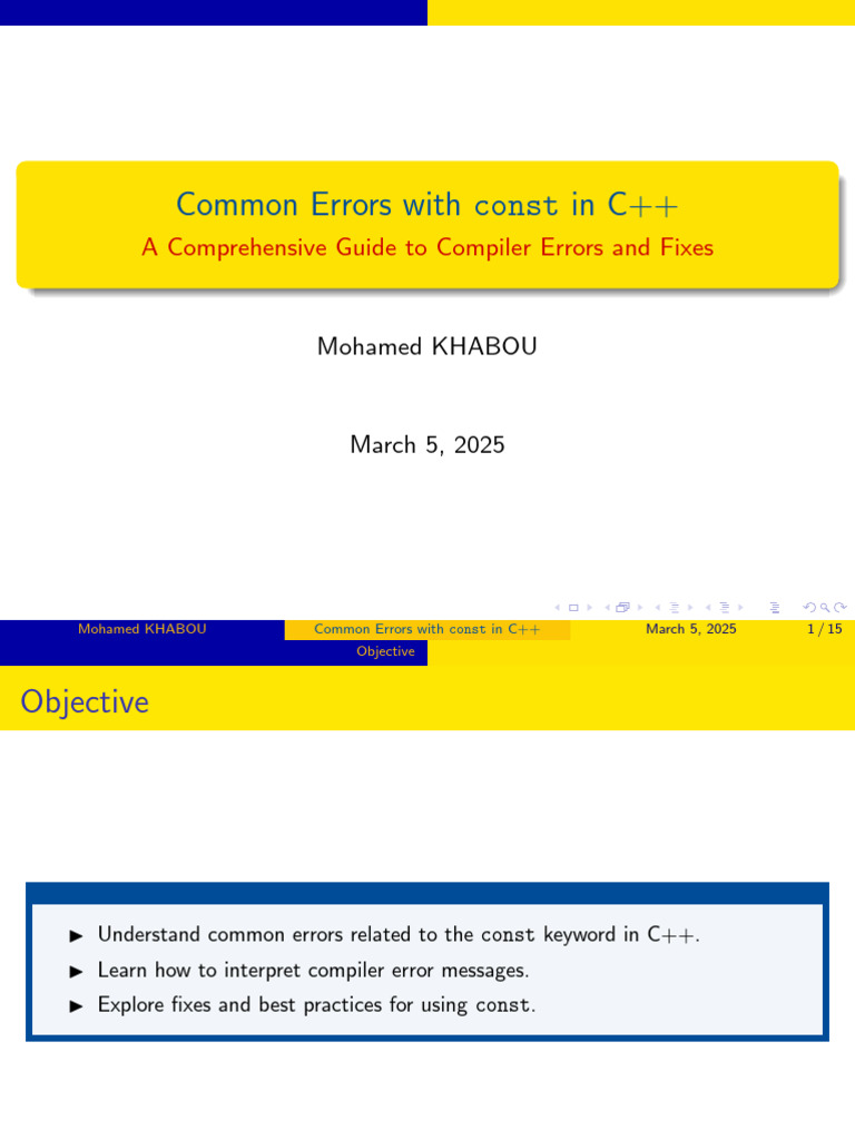 Understanding const in C++ Methods and Arguments | PDF | Parameter (Computer Programming) | C++