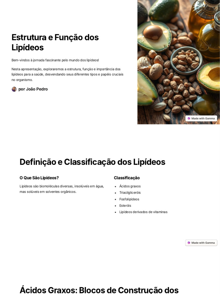 Estrutura e Funcao Dos Lipideos | PDF | Lipídio | Colesterol