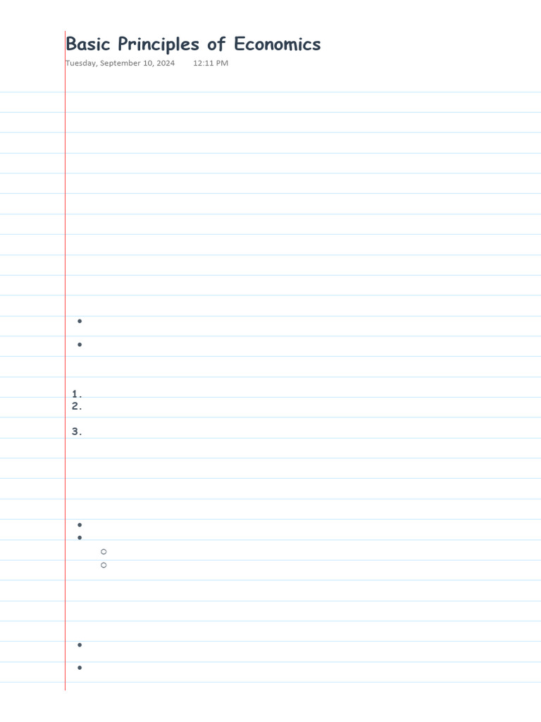 Basic Principles of Economics | PDF | Market (Economics) | Economics