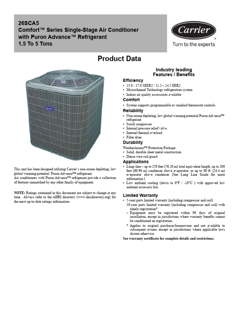 26sca5 01PD | PDF | Air Conditioning | Thermostat
