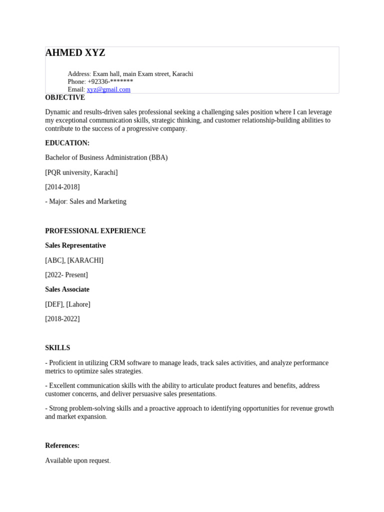Sample Resume | PDF