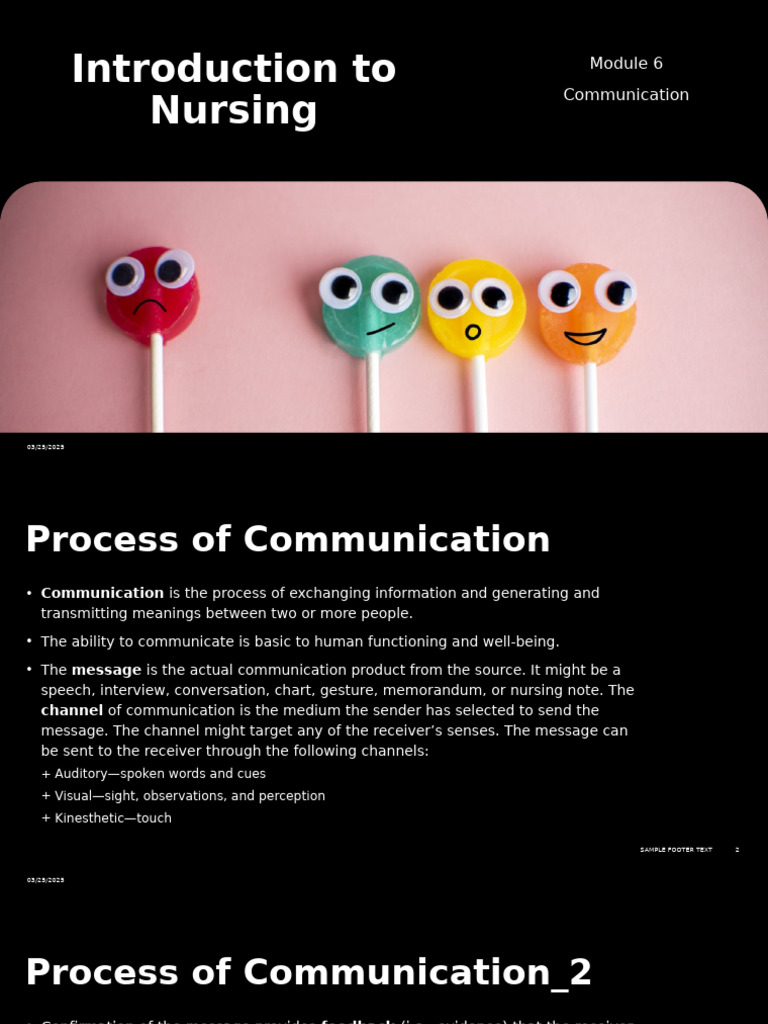 Introduction To Nursing MODULE 6 WK SH | PDF | Communication ...