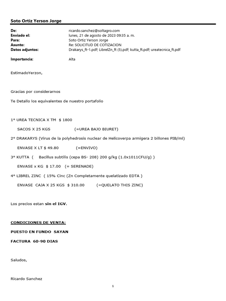 COTIZACION - ALC | PDF