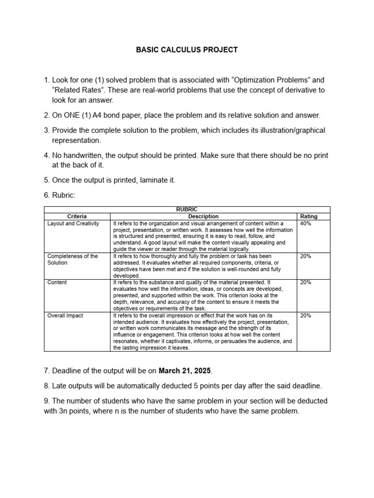 Basic Calculus 4th Quarter Project | PDF | Communication | Human Communication