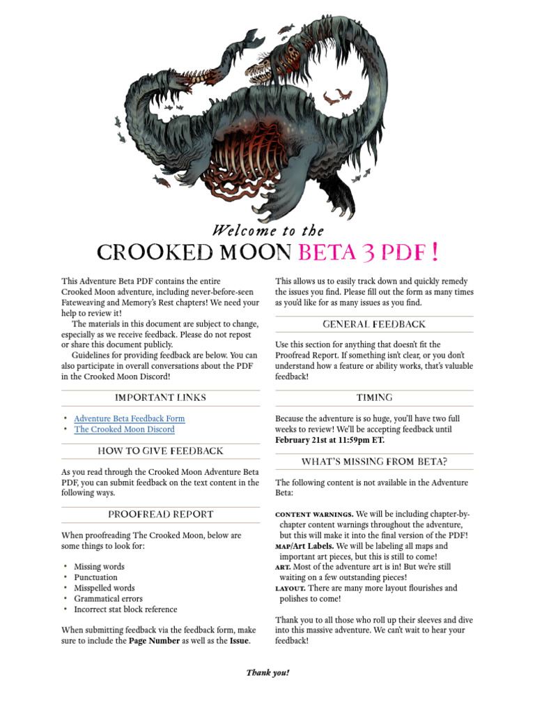 Crooked Moon BETA Phase3 | PDF | Reincarnation | Salvation