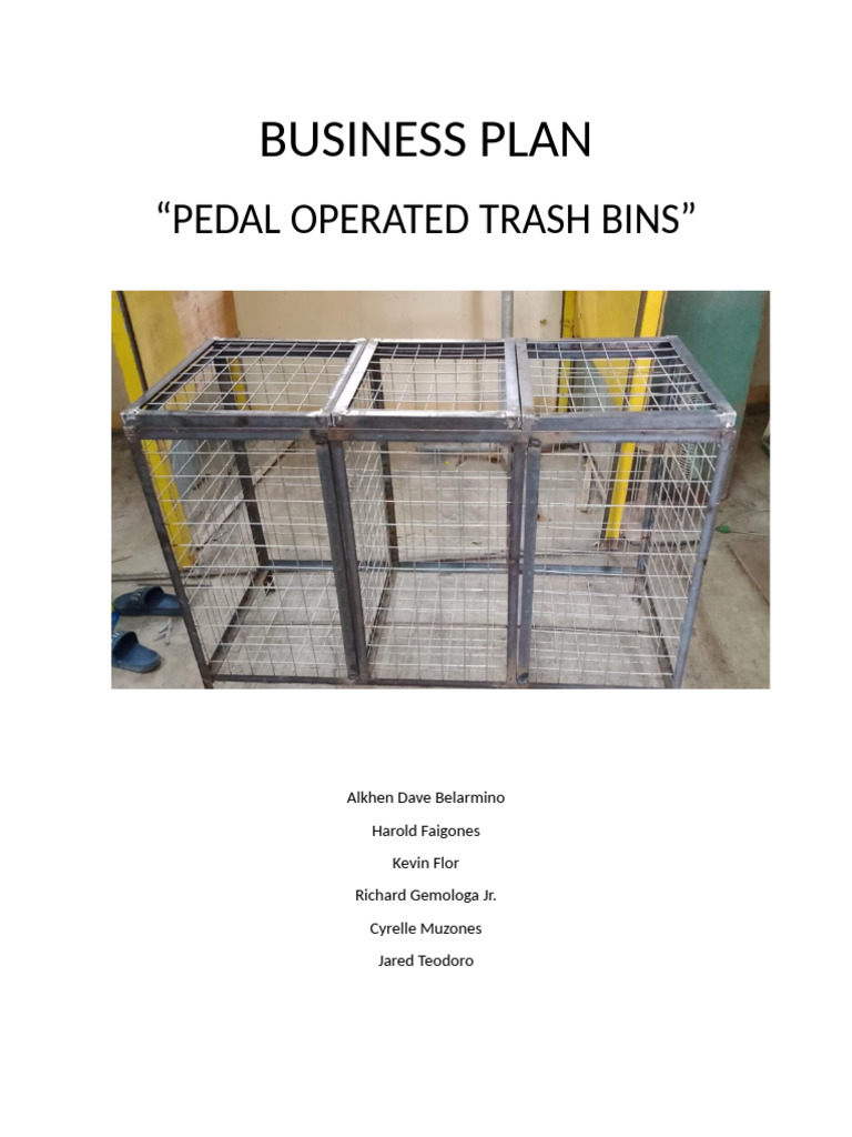 Pedal-Operated-Trash-Bins | PDF | Waste Management | Supply Chain
