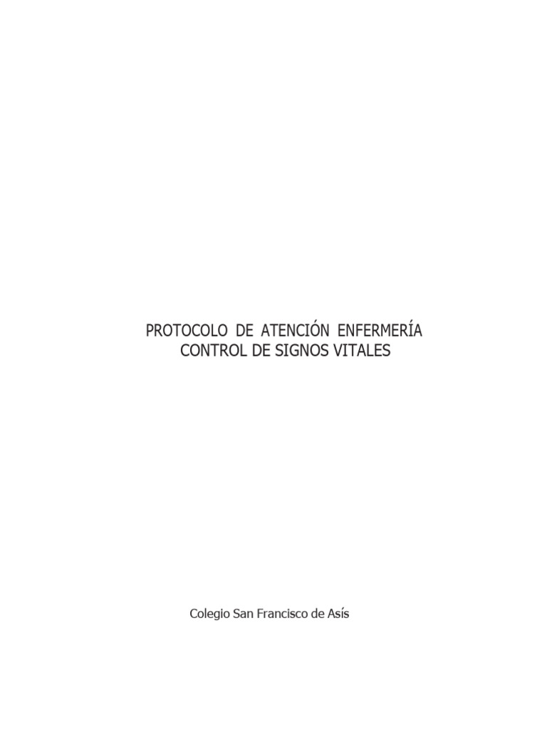 Protocolo de Signos Vitales en Enfermería | PDF | Legumbres | Presión ...
