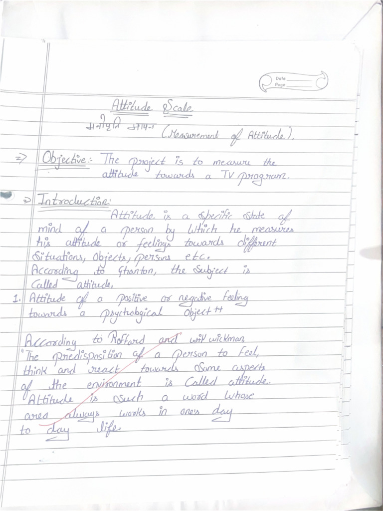 Attitude Scale | PDF