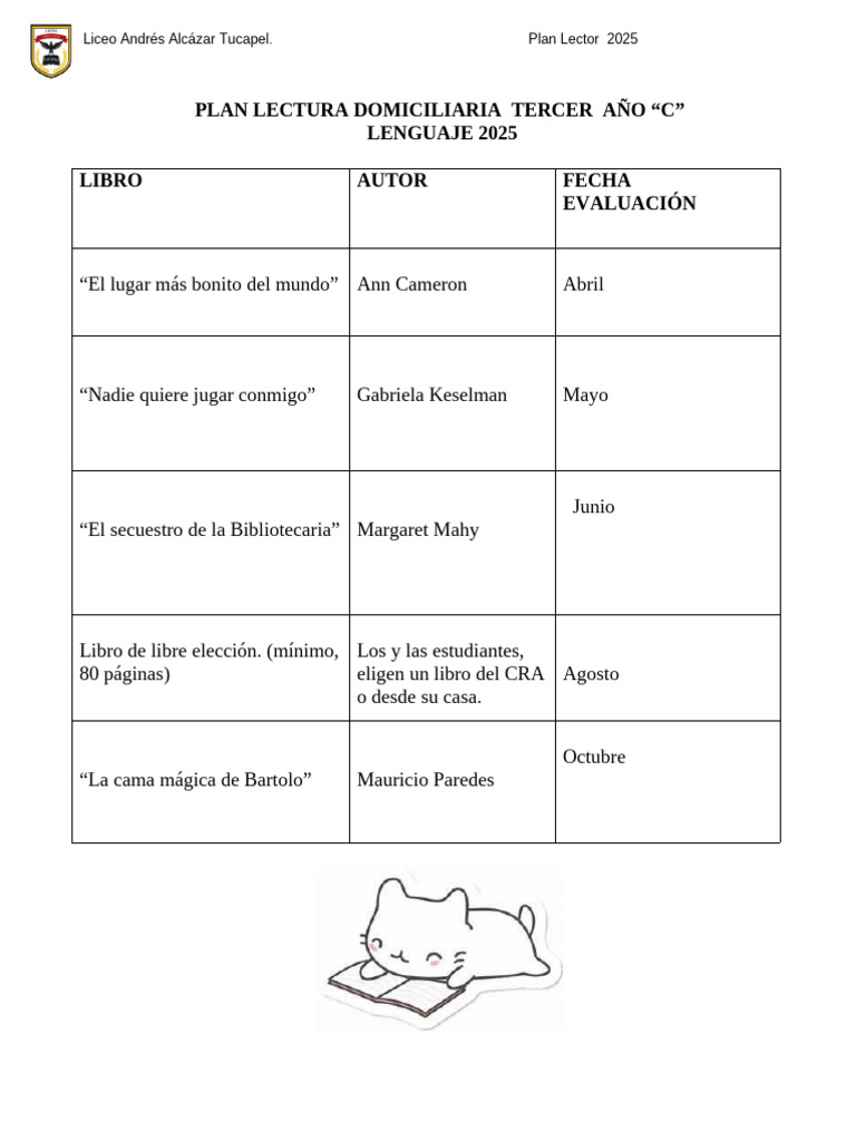 Lecturas Complementarias Tercero C 2025 | PDF