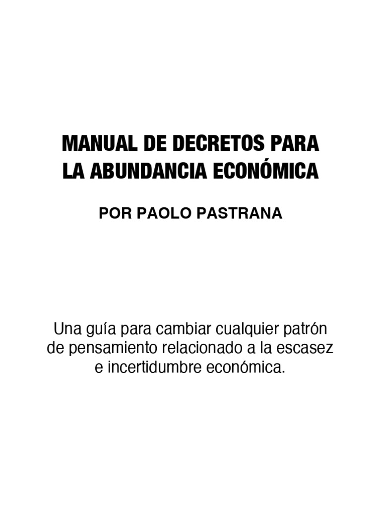 Manual de Decretos | PDF | Mente | Pensamiento