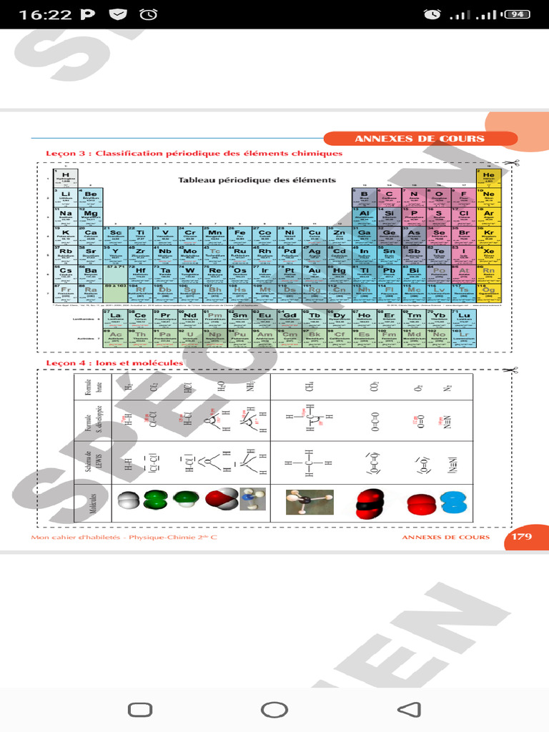 Tableau de Classification Périodique | PDF