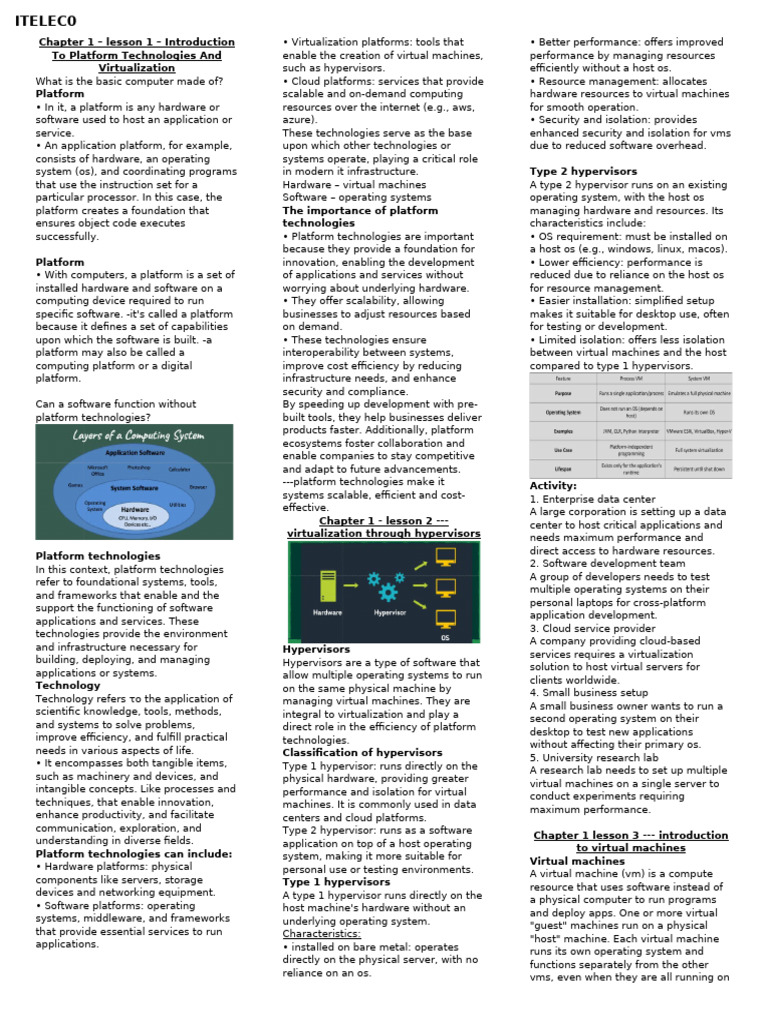 Introduction to Platform Technologies | PDF | Virtualization ...