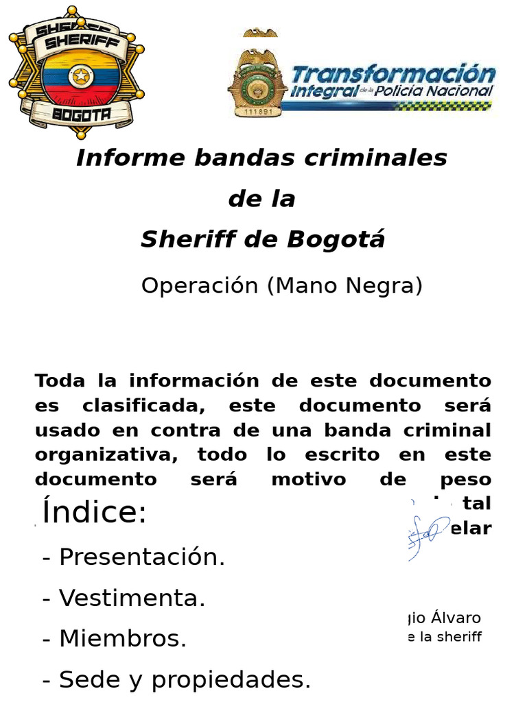 Operacion ManoNegra Sheriff | PDF