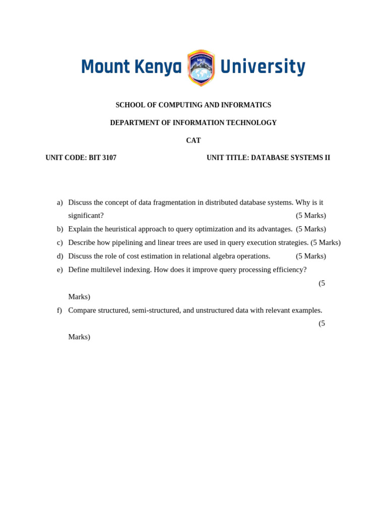 Cat Database Ii | PDF