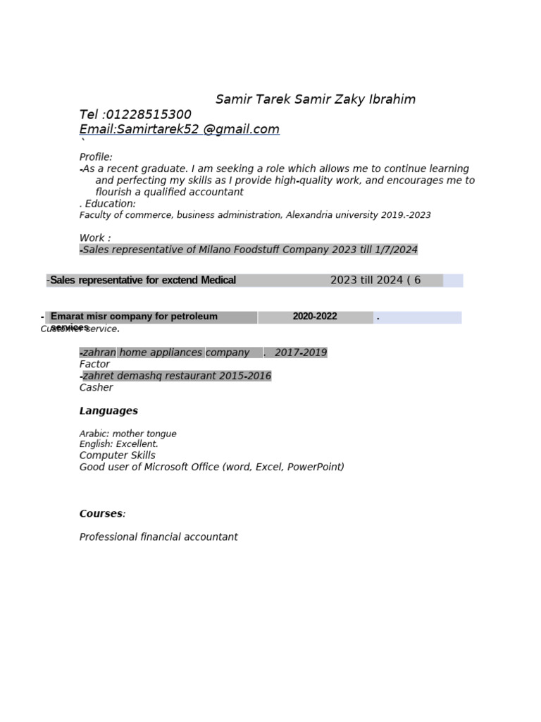 Recent Graduate Seeking Accounting Role | PDF