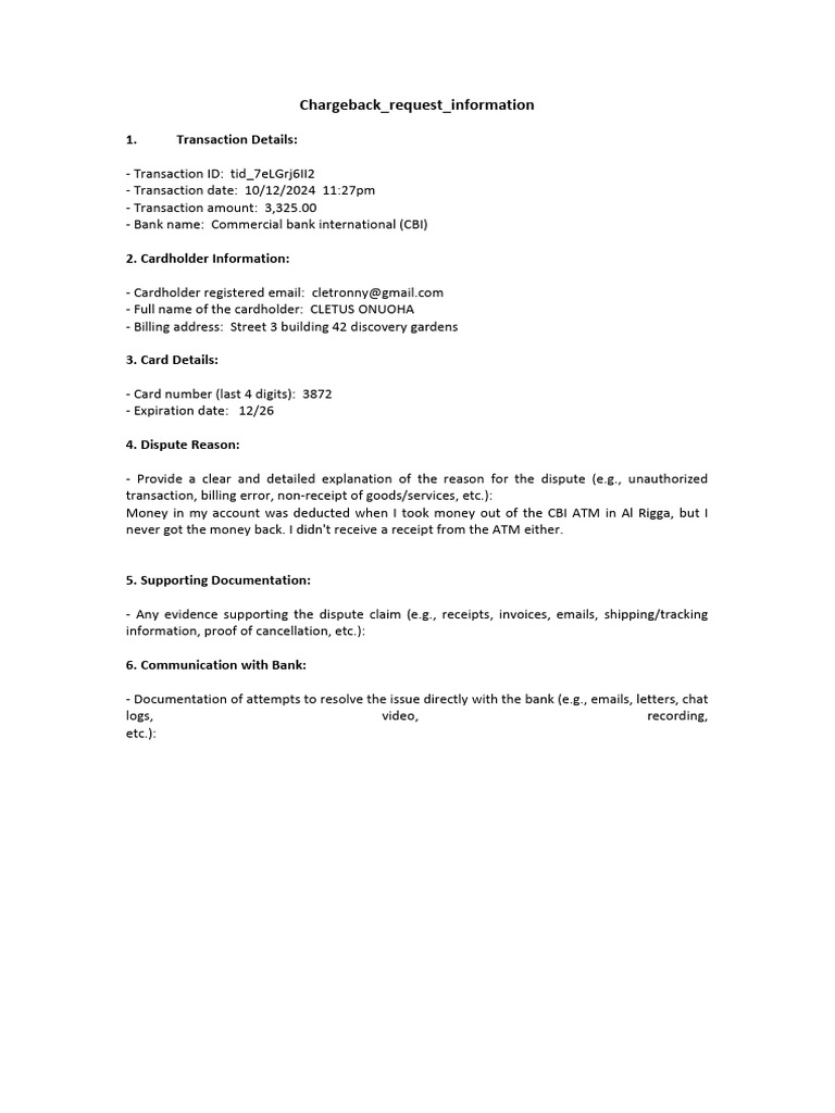ATM Chargeback - Request - Information (1) (1) - 20241016221429 | PDF