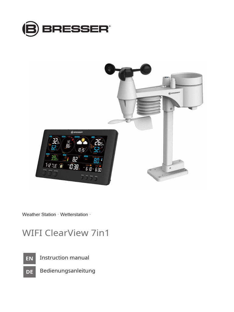 WIFI ClearView 7in1 Weather Station Manual | PDF | Wi Fi