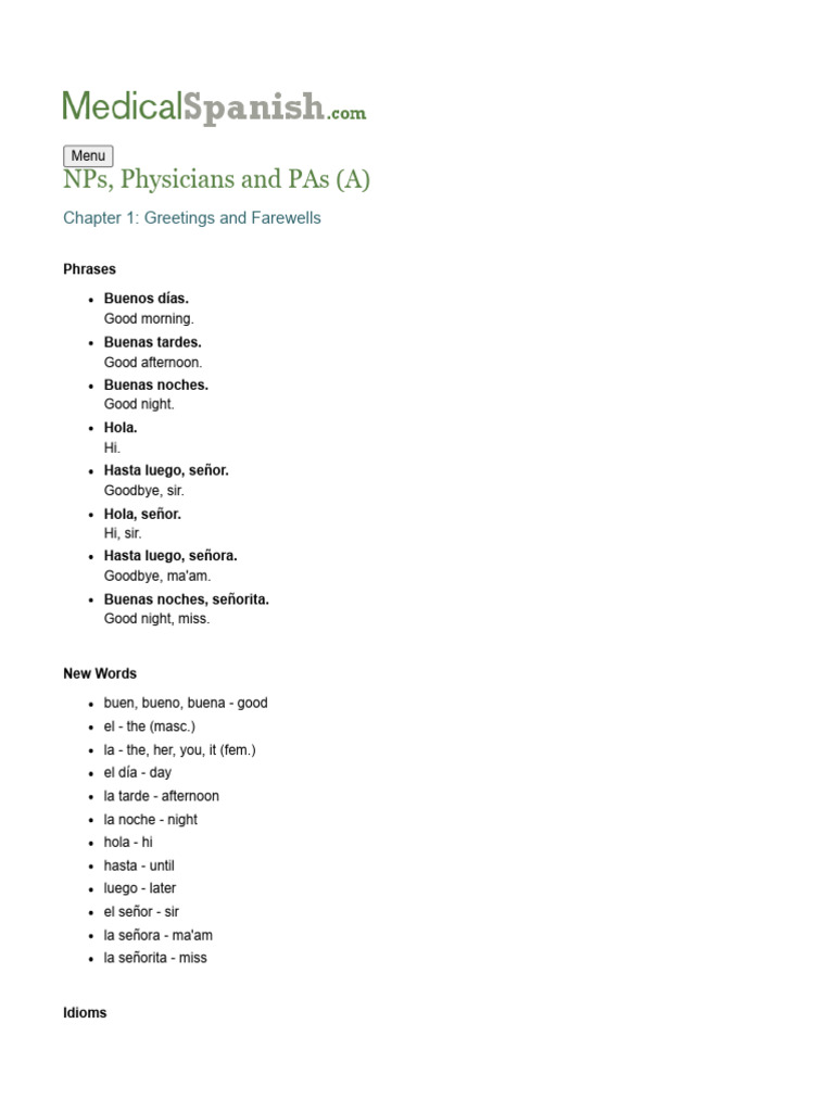 Chapter 1 Greetings | PDF