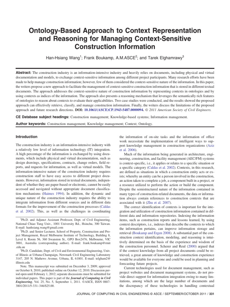 210 Ontology-Based Approach to Context Representation and Reasoning for Managing Context ...