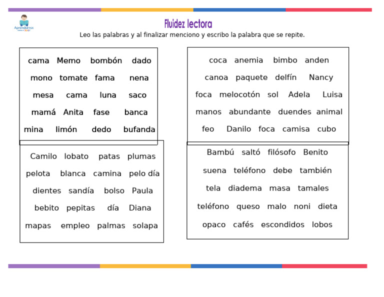 Actividad de Fluidez | PDF