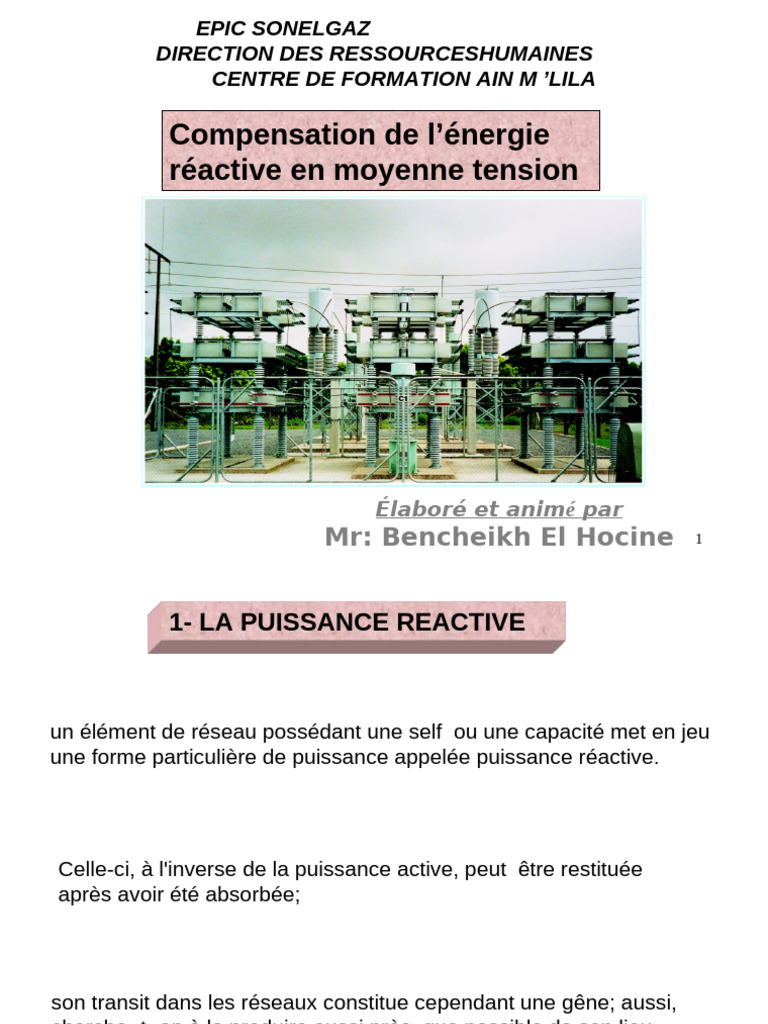Compesation de l'energie réactive ( fascicule) | PDF | Condensateur ...