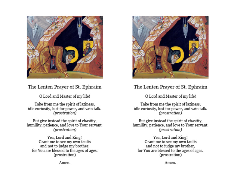 Lenten Prayer of ST Ephraim | PDF