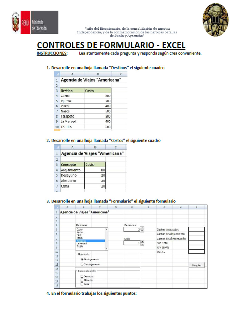 Controles de Formulario - Ejercicio Practico | PDF