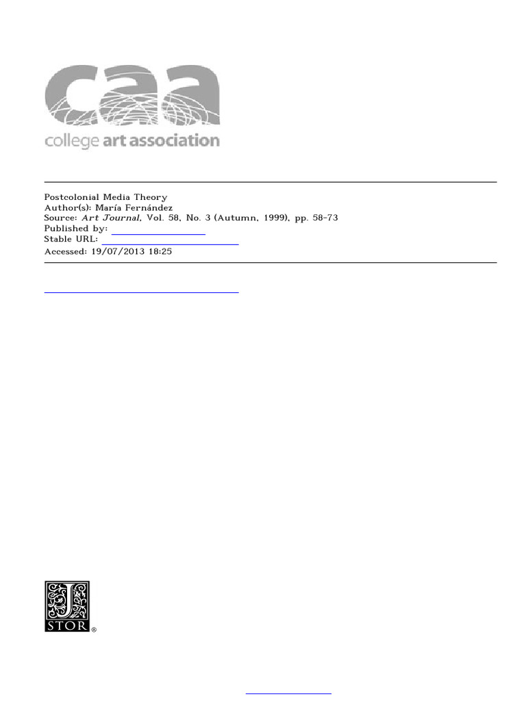Postcolonial Perspectives on Media Theory | PDF | Postcolonialism
