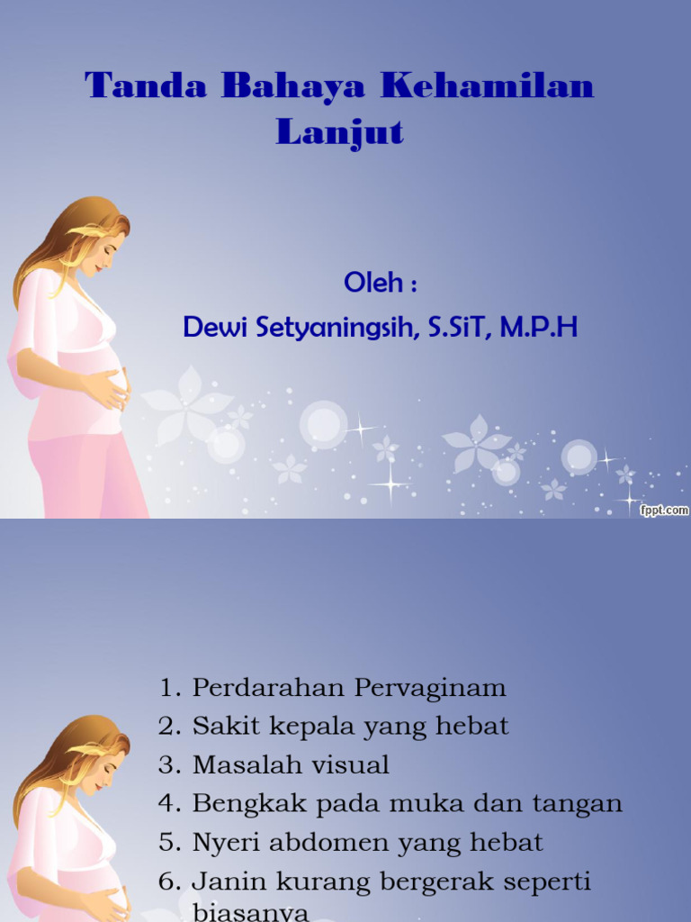Deteksi Dini Tanda Bahaya Kehamilan Lanjut 23 | PDF