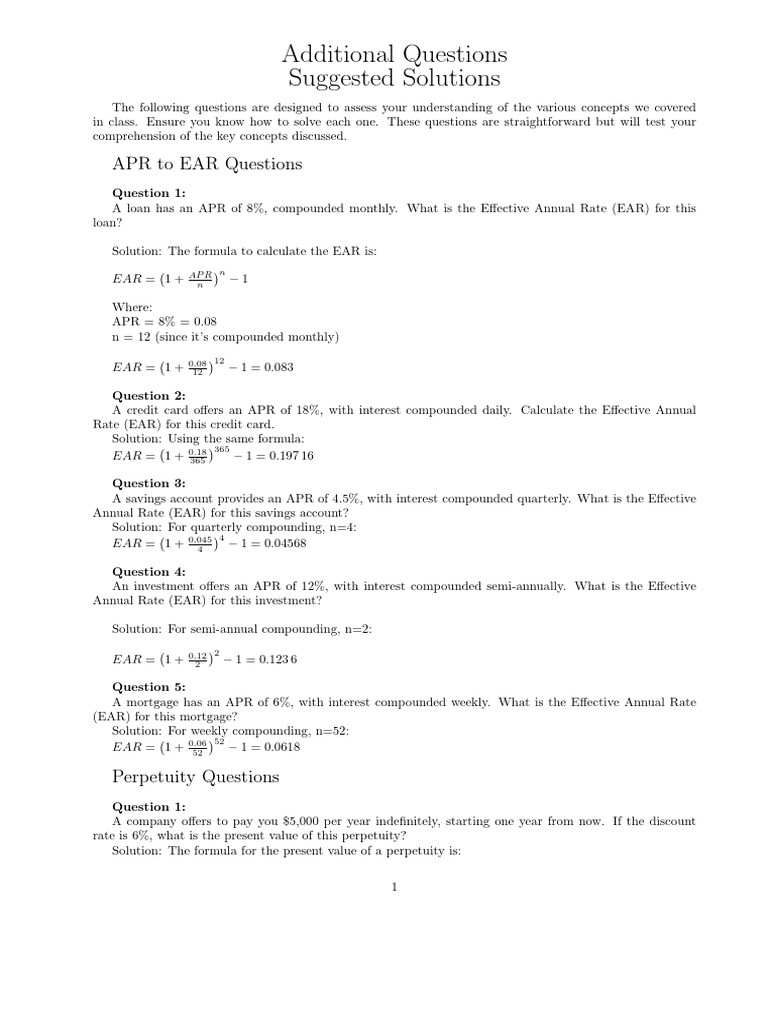 Revision Questions - Solutions | PDF | Capital Asset Pricing Model ...