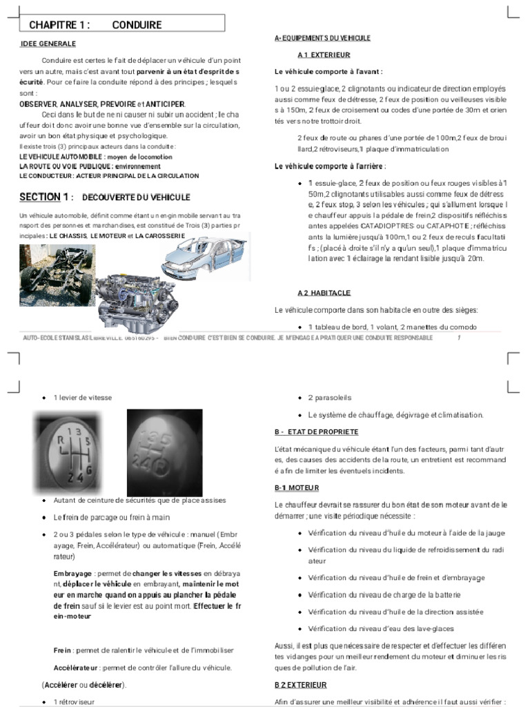 CHAPITRE 1 CONDUIRE - Phoenix | PDF