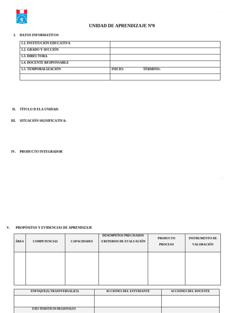 ESQUEMA DE UNIDAD DE APRENDIZAJE 2024 | PDF