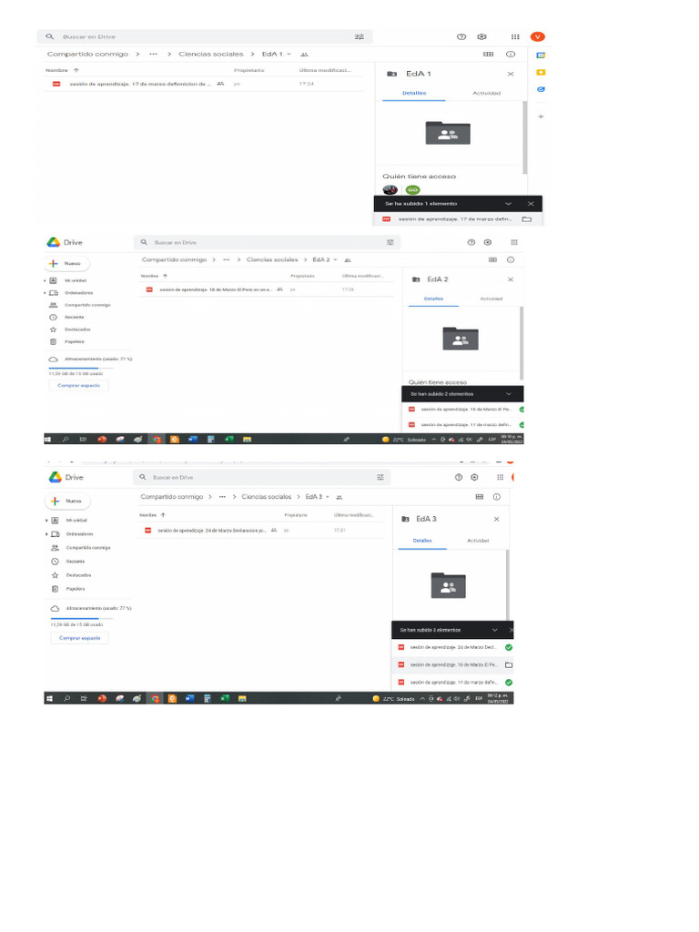 Captura de Sesiones Del Primer Grado I Bim 2022 | PDF