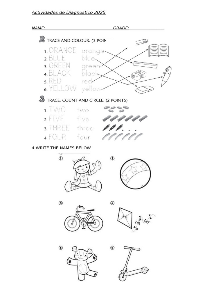 4TO Actividades de Diagnostico 2025 | PDF