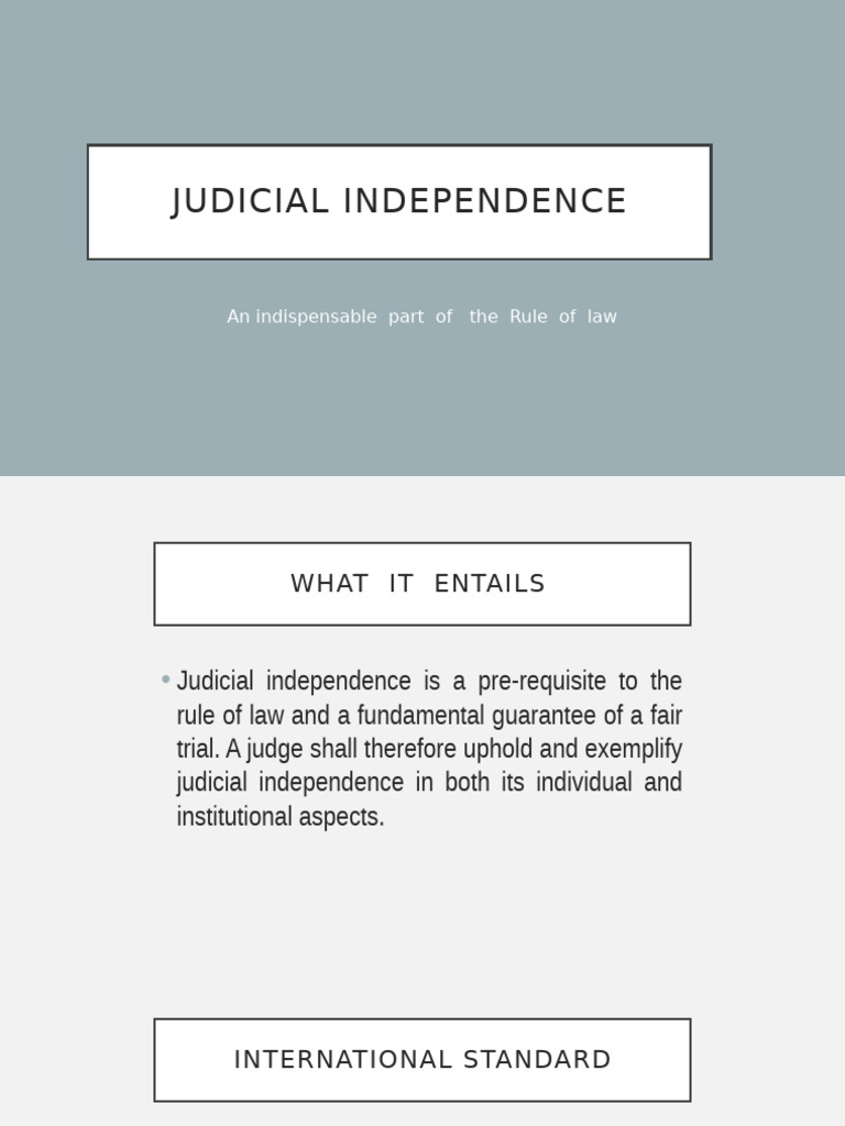 Judicial Independence and Its Importance | PDF | Rule Of Law | Judiciaries