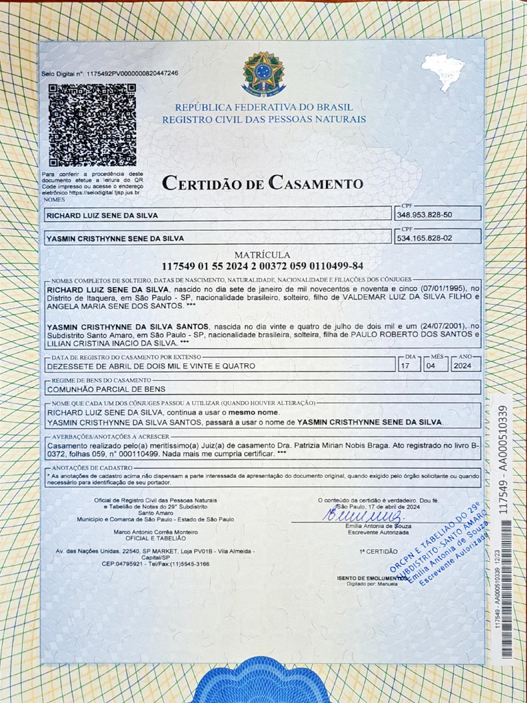 Certidão de Casamento PDF | PDF