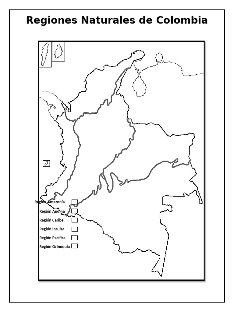 Mapa Regiones Naturales de Colombia | PDF