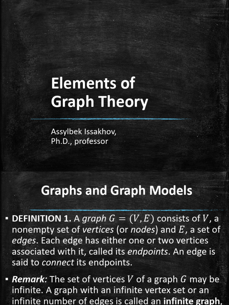 Lec11 - Elements of Graph Theory-1 | PDF | Vertex (Graph Theory) | Graph Theory