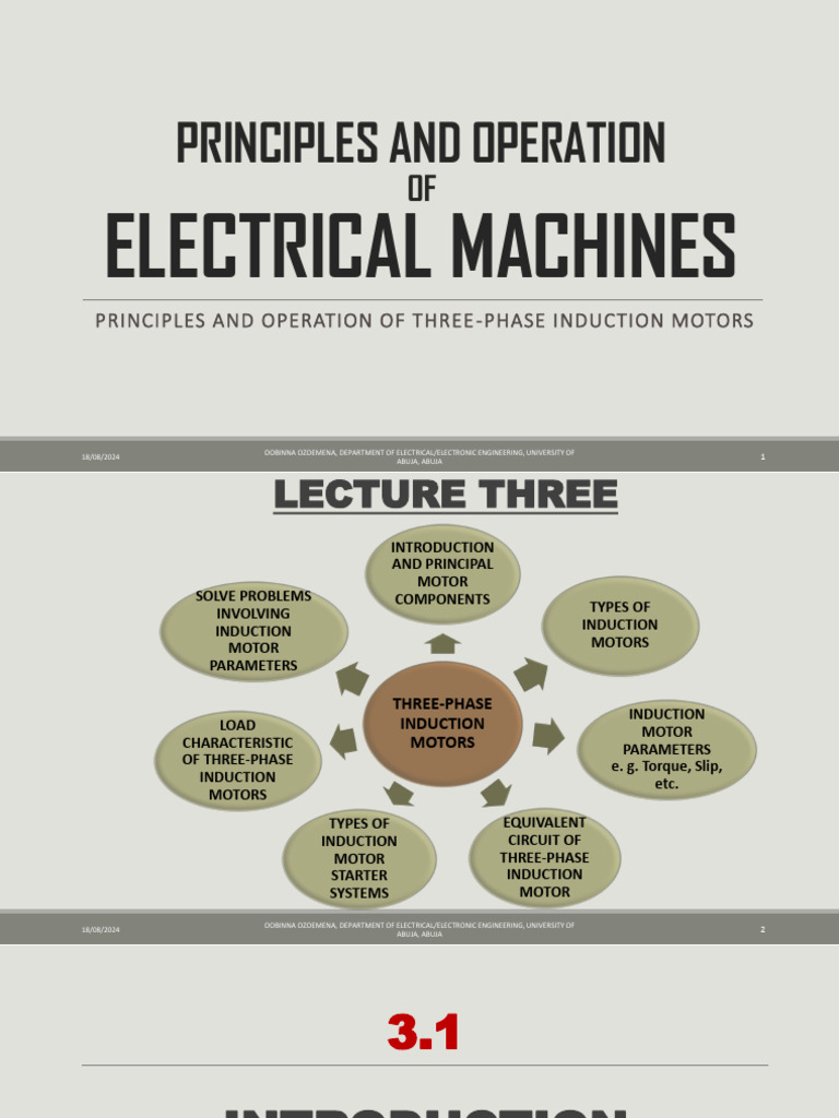 3.0 Ac Machines - Three Phase | PDF | Electric Motor | Manufactured Goods