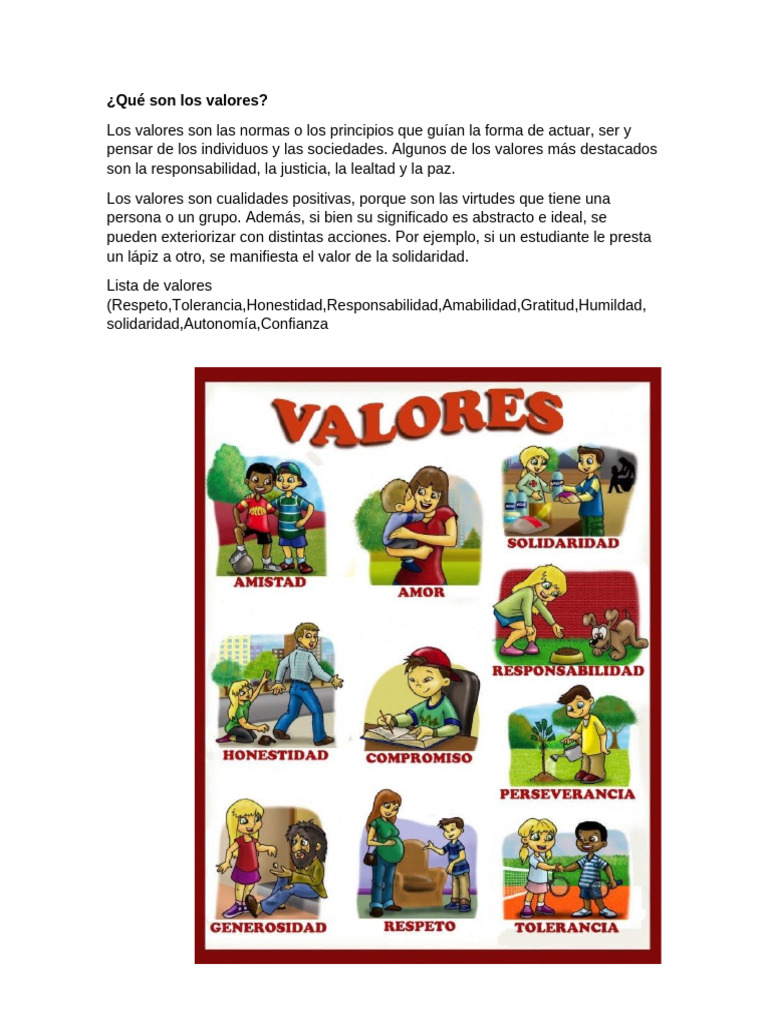 Qué Son Los Valores | PDF